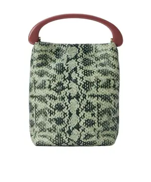 Dries Van Noten Embossed Leather Shoulder Bag - Green