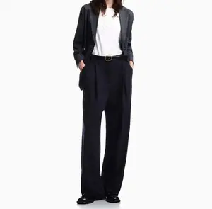 Emporio Armani Wool Blend Blazer With Denim Effect Signature Capsule