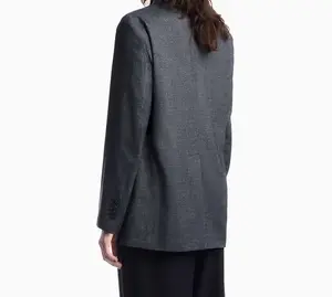 Emporio Armani Wool Blend Blazer With Denim Effect Signature Capsule
