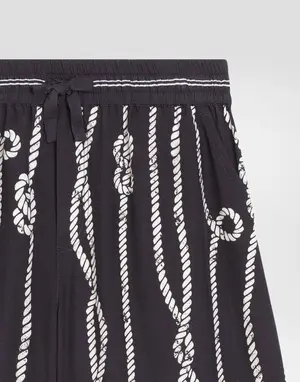 Dolce & Gabbana Marina-print Viscose Bermuda Shorts