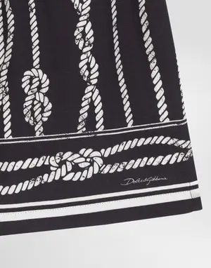 Dolce & Gabbana Marina-print Viscose Bermuda Shorts
