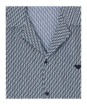 Emporio Armani Buttoned Patterned Beachwear Shirt