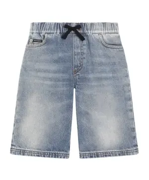 Dolce & Gabbana Denim Bermuda Shorts With Saltpepper Wash - Multicolor