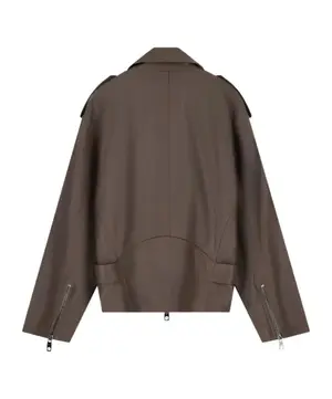 Emporio Armani Belted Leather Jacket