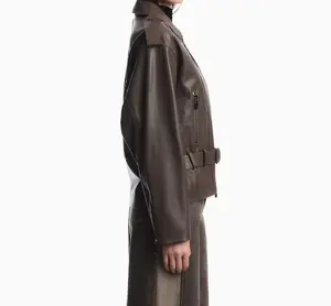 Emporio Armani Belted Leather Jacket
