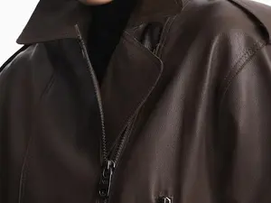 Emporio Armani Belted Leather Jacket