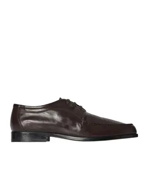 THE ROW Nino Derby Shoe - Deep Brown