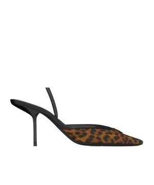 Saint Laurent Folie Slingback Pumps In Grosgrain
