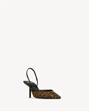 Saint Laurent Folie Slingback Pumps In Grosgrain