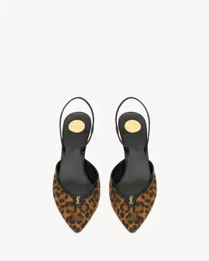 Saint Laurent Folie Slingback Pumps In Grosgrain