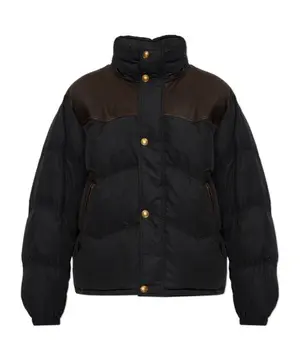 Versace Leather-trim Padded Jacket
