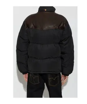 Versace Leather-trim Padded Jacket