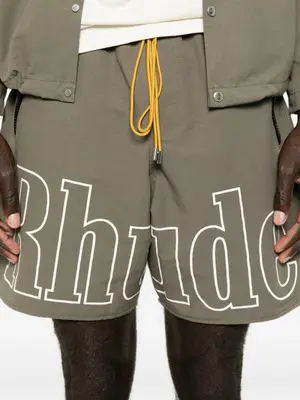 Rhude Logo-print Drawstring Shorts
