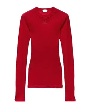 Versace Logo-embroidered Wool-knit T-shirt