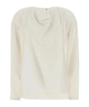 Carven Draped Long-sleeve Top - No