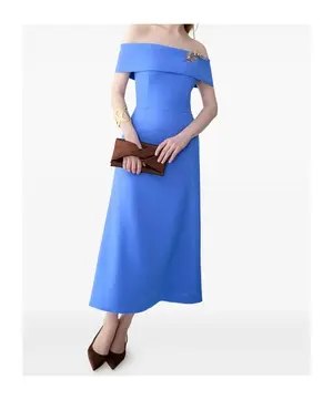 Carolina Herrera Off-shoulder A-line Midi Dress