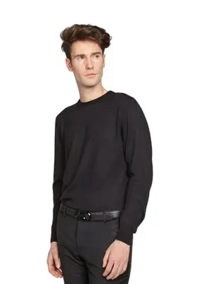FERRAGAMO Logo Buckle Belt - Black