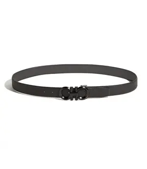 FERRAGAMO Logo Buckle Belt - Black