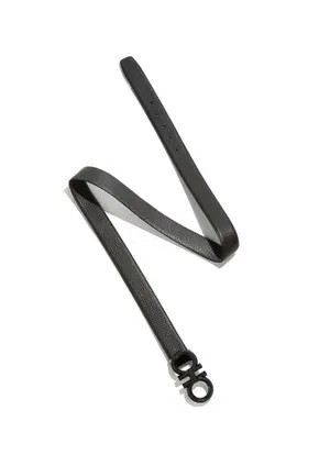 FERRAGAMO Logo Buckle Belt - Black