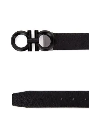 FERRAGAMO Logo Buckle Belt - Black