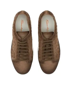 Santoni Woven Low-top Sneakers
