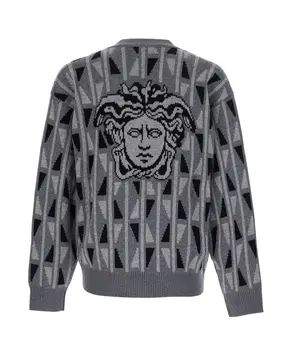 Versace Geometric-pattern Cardigan
