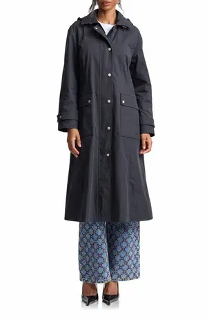 Avec Les Filles Swing Rain Trench Coat