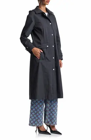 Avec Les Filles Swing Rain Trench Coat