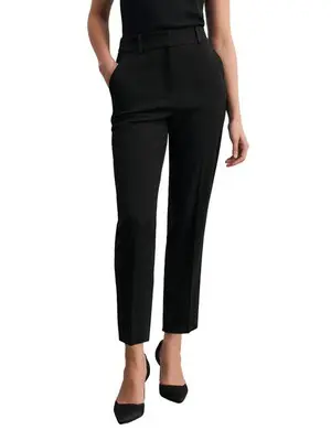 The Fold Tavira Clever Crepe Slim Trousers - Black
