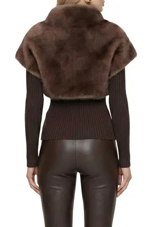 LYLA GRANT Fur-free Sable Bolero