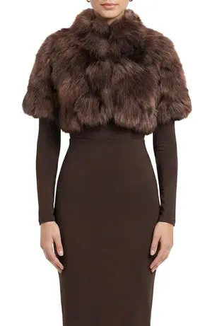 LYLA GRANT Fur-free Fox Short Bolero