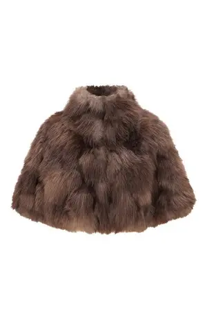 LYLA GRANT Fur-free Fox Short Bolero