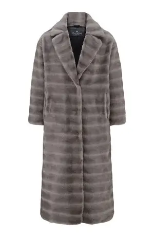 LYLA GRANT Fur-free Mink Horizontal Coat