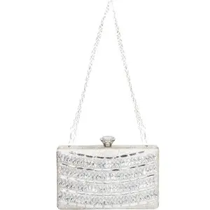 LAUREN LORRAINE Sony Clutch Silver