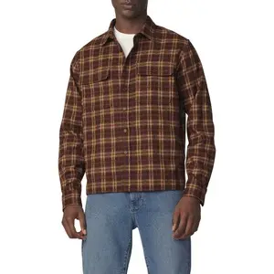 Joe's Jeans Plaid Double Flap Pocket Button-up Shirt - Brown Multi
