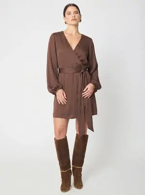 GILNER FARRAR Flora Dress - Brown