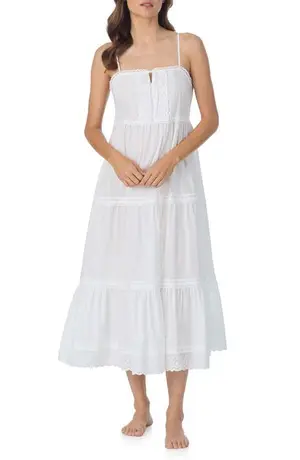 Eileen West Eyelet Cotton Nightgown - White