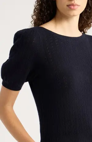 Paige Jules Puff Sleeve Cashmere Sweater