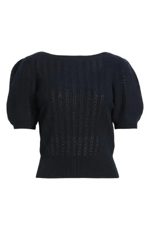 Paige Jules Puff Sleeve Cashmere Sweater