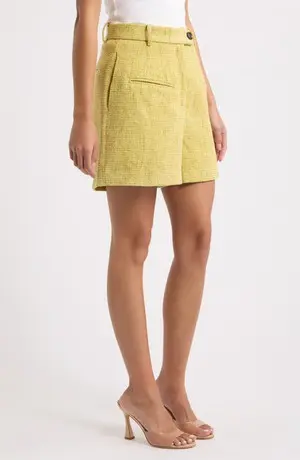 Oddmuse High Waist Tweed Shorts
