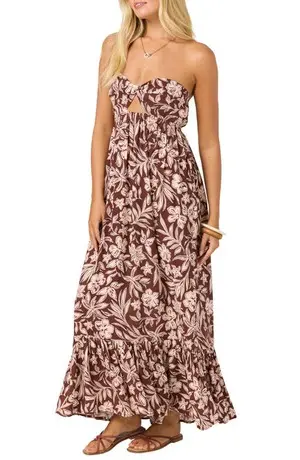 O'Neill May Strapless Maxi Dress