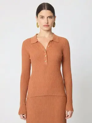 GILNER FARRAR Iris Top - Camel