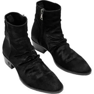 John Varvatos Two Five Two Genuine Calf Hair Zip Boot - Black