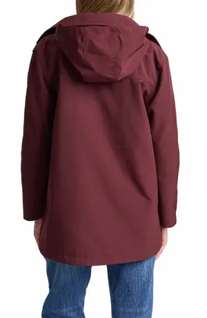 Avec Les Filles Funnel Neck Bonded Rain Jacket
