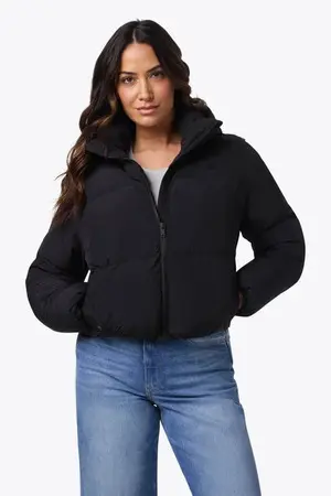 MOBILE WARMING Cloud Ix Crop Puffer Heated Jacket - Black