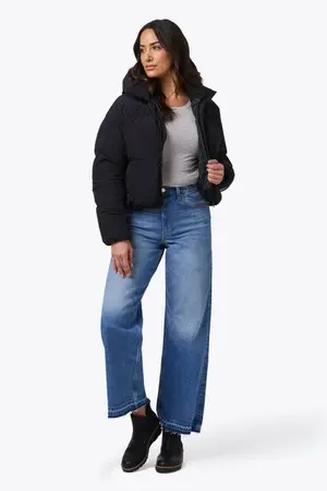 MOBILE WARMING Cloud Ix Crop Puffer Heated Jacket - Black