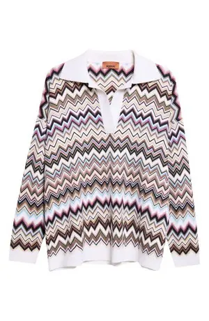 Missoni Zigzag Jacquard Polo Sweater - Smspl