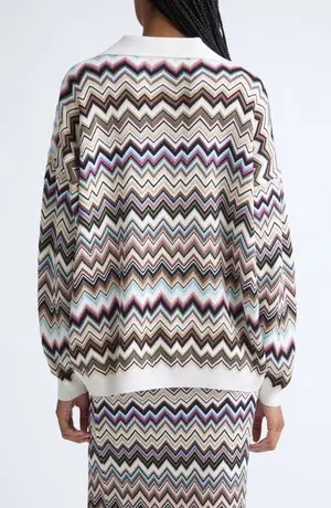 Missoni Zigzag Jacquard Polo Sweater