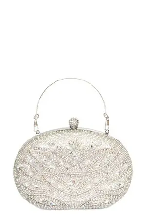 LAUREN LORRAINE Saphire Clutch Silver
