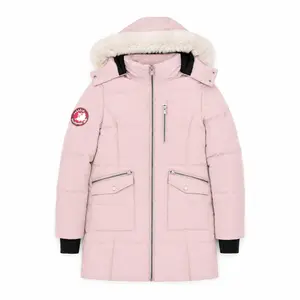 CANADA WEATHER GEAR Faux Fur Hood Bubble Puffer Coat - Blush